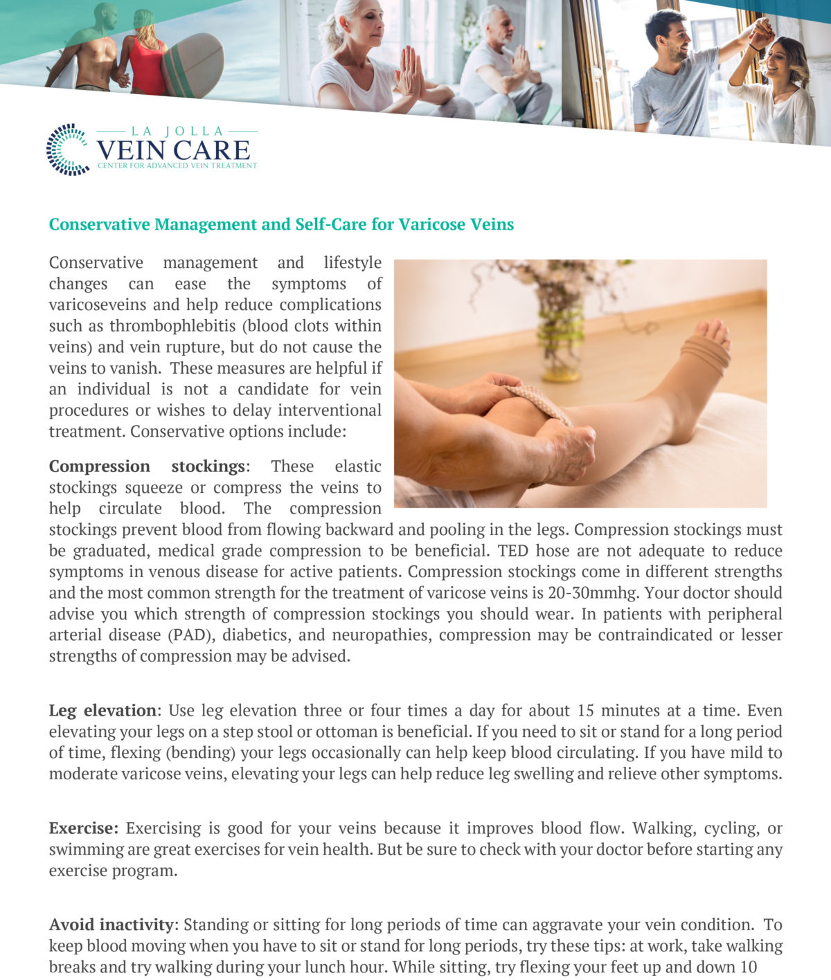 Patient Handouts Information on Vein & Vascular Treatments