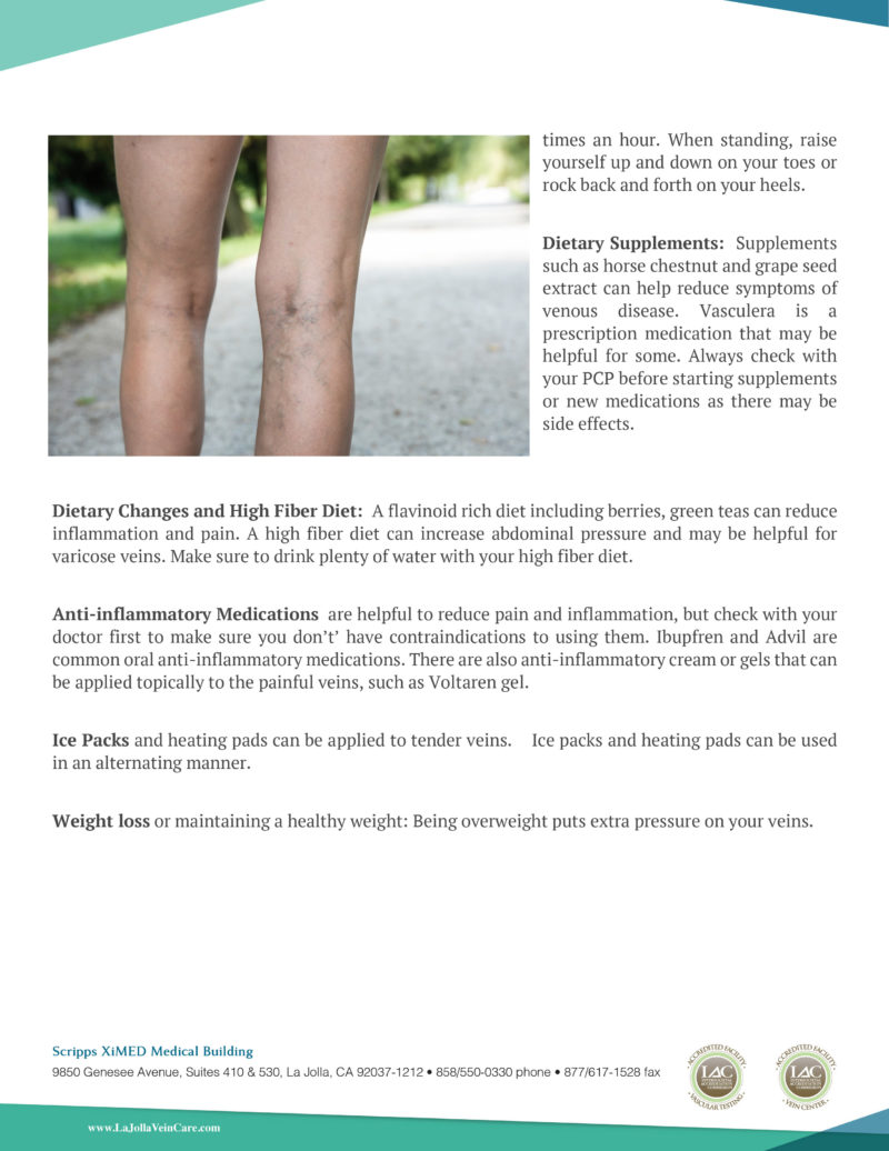 Patient Handouts Information on Vein & Vascular Treatments